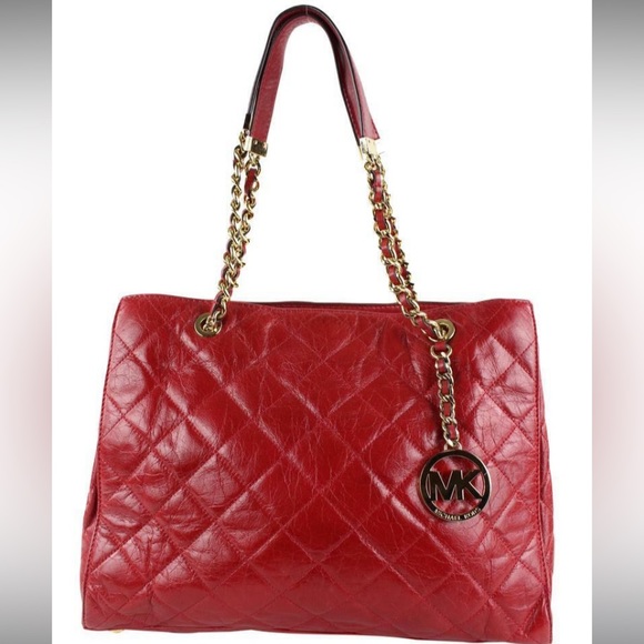 Bags | Michael Kors Susannah Medium Leather Quilted Handbagtote 3h4gaht3l | Poshmark